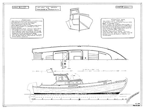 30' Fast Vee Bottomed Outboard Launch – Mystic Seaport Collection Store